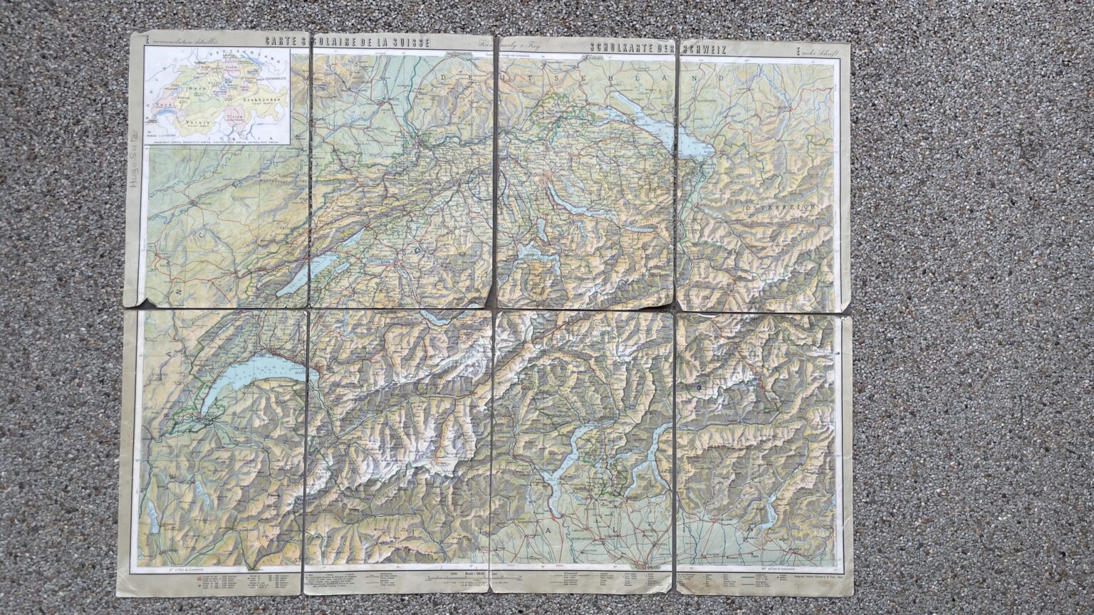 Karte Schulkarte der Schweiz Landeskarte - patriot.shop